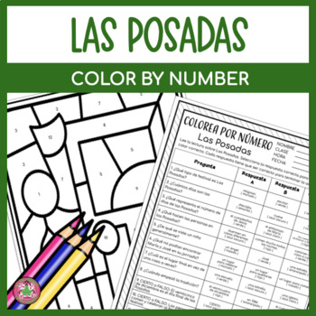 Spanish Christmas Las Posadas Comprehensible Reading Color By Number ...