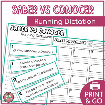 Actividad Saber Vs Conocer Saber Vs Conocer Worksheet With Answer Key